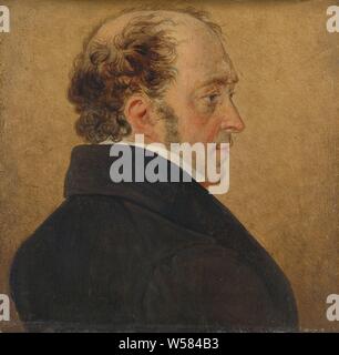 The Painter Mattheus Ignatius van Bree, 1849. Belgian artist Stock ...