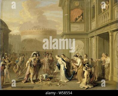 Queen Cleophis Offering Wine to Alexander the Great after his Conquest ...