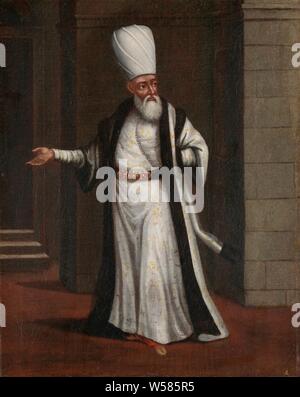 The Janissary Aga, Commander-in-Chief of the Janissaries, workshop of ...