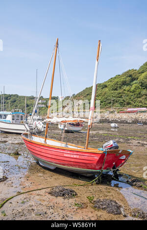 The mouth of the River Solva and estuary and the nearby village of ...