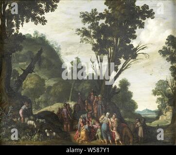 The Meeting of Jacob and Esau, Jacob Symonsz Pynas (attributed to), c ...