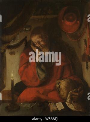 Saint Jerome in his study by candlelight Circa 1520-1530 by Aertgen van ...