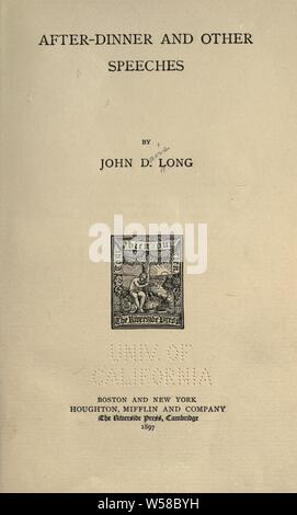 JOHN DAVIS LONG (1838-1915). /nAmerican statesman. Photographed c1900 ...