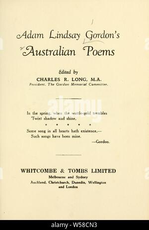 Adam Lindsay Gordon 1833-1870. Australian poet, jockey and politician ...