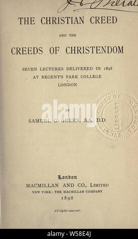 SAMUEL GOSNELL GREEN Stock Photo - Alamy