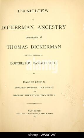 Families of Dickerman ancestry : descendants of Thomas Dickerman, an ...