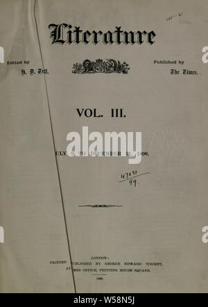Literature : Traill, H. D. (Henry Duff), 1842-1900 Stock Photo - Alamy