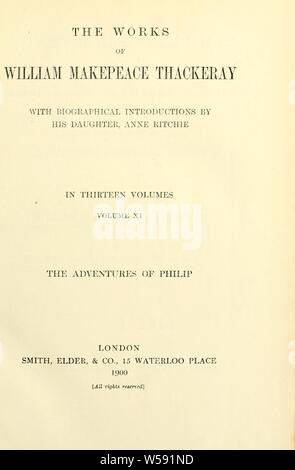 Works : Thackeray, William Makepeace, 1811-1863 Stock Photo - Alamy