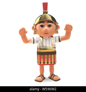 Cartoon illustration Roman centurion with arms, Centurions wore ...