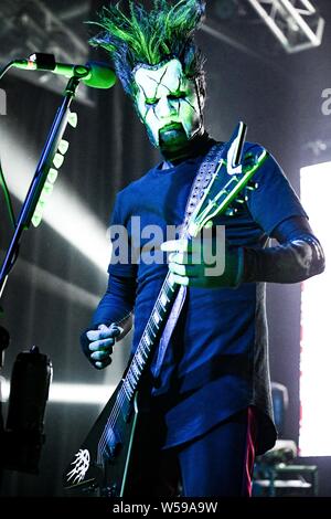 July 25, 2019, Santa Ana, CA, U.S: Koichi Fukuda Guitar and Programming for Static-X at The ...