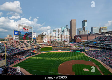 Thunderstorm over Target Field Stock Photo - Alamy