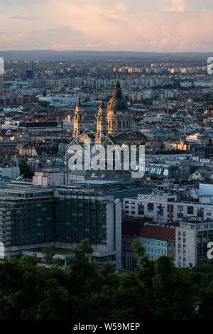 Budapest, Hungary - Aerial vertical panoramic view of MOL Campus ...