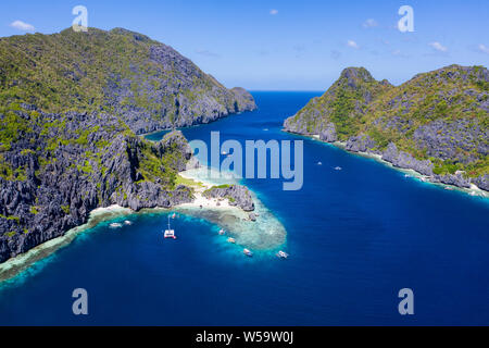 Aerial view of Tapiutan Island,El Nido,Palawan,Philippines Stock Photo ...
