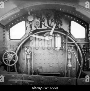 Early steam locomotive cab Stock Photo - Alamy