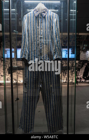 Nazi concentration camp uniform in the Great Patriotic War Museum in ...
