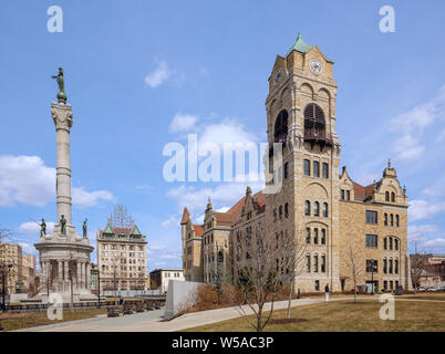 USA, Pennsylvania, Scranton, Scranton Electric City Building, sign ...