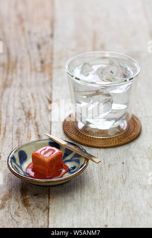 tofuyo, hard tofu dipped in red malt and awamori, japanese okinawa ...