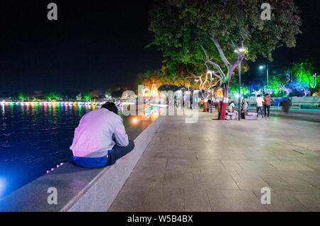 Ahmedabad, Gujarat, India - circa 2018 : People ride the amazing toy ...