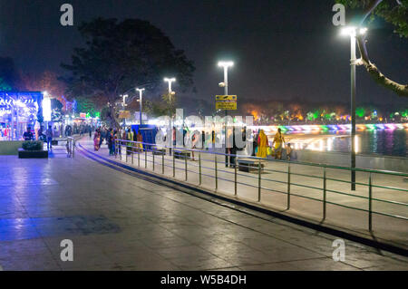 Toy train at amusement park, Kankaria Lake, Ahmedabad, Gujarat, India ...