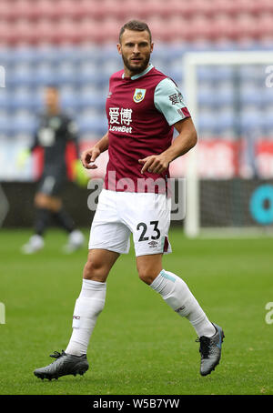 Burnley's Erik Pieters during the pre-season friendly match at Gresty ...