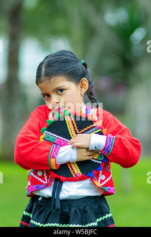 Beautiful girl dressed as Ñusta, typical costume of Cusco in Peru Stock ...