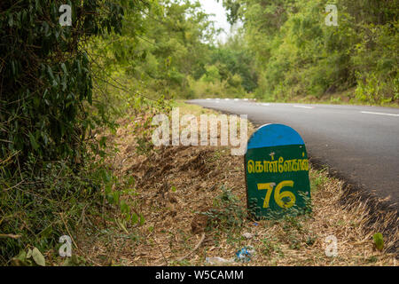 Beautiful Ghat road along the mountain range of Talamalai Reserve ...