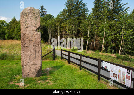 The Maiden Stone, a 3 metres tall Pictish cross-slab, near Inverurie ...