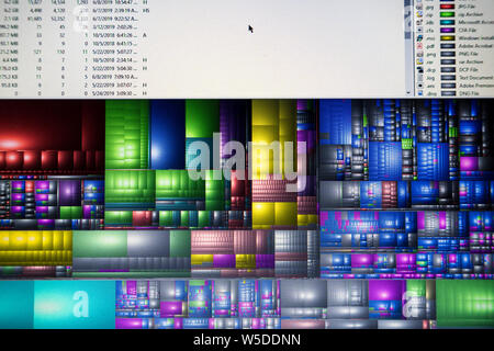 Display detail computer disk map used on harddisk dirve Stock Photo - Alamy