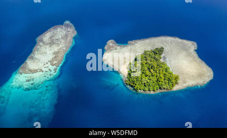 Aerial View of Restorf Island, Kimbe Bay, New Britain, Papua New Guinea ...