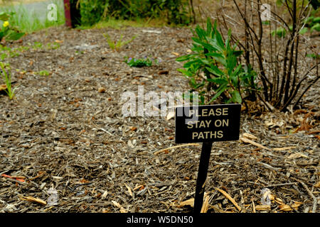 Sign telling park visitors to Please Stay on Paths at the San Francisco ...