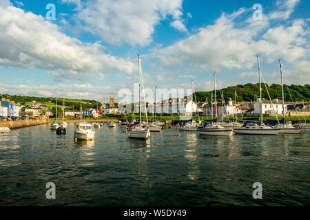 Sunset at Aberaeron Harbour, Ceredigion, Wales, UK Stock Photo - Alamy
