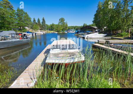 Port Severn, Six Mile Lake Provincial Park in Muskoka, Ontario Stock ...