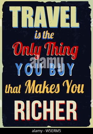 Travel is the only thing you buy that makes you richer badge, logo on ...