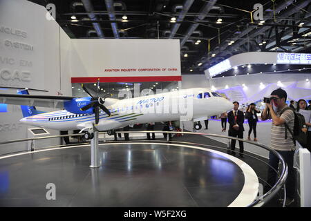 --FILE--A model of the Xinzhou-700 (Modern Ark 700 or MA700) turboprop ...