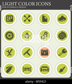 Auto Service web icons for user interface design Stock Vector Image ...