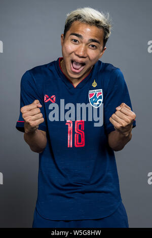 Portrait of Chanathip Songkrasin of Thailand national men's football ...