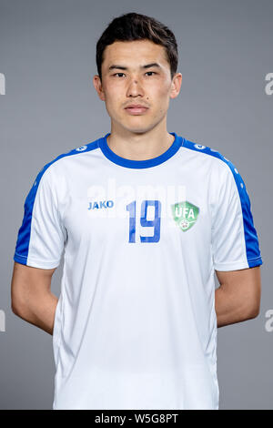 Portrait of Otabek Shukurov of Uzbekistan national football team for ...