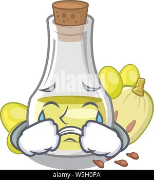 Grape character with crying and tears emotion, sad face, depressive ...
