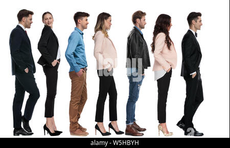 Seven Nude Women Standing in Line, Circa 1925 Stock Photo - Alamy