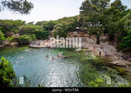 The dead sea on the Island of Lokrum at Dubrovnik, Croatia Stock Photo ...