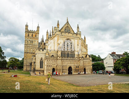 Exeter Cathedral, an historic cathedral dating back to 1270. Twin ...