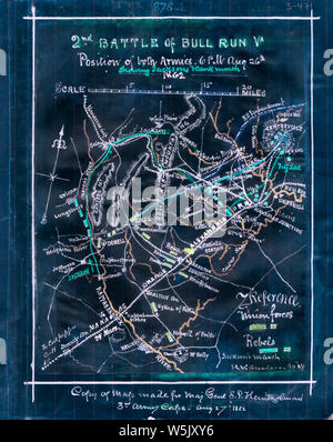 Battle map of 2nd Bull Run Stock Photo - Alamy