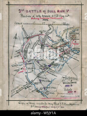 Battle map of 2nd Bull Run Stock Photo - Alamy