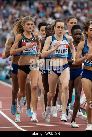 LONDON, ENGLAND - JULY 20: Konstanze Klosterhalfen of Germany, Laura ...