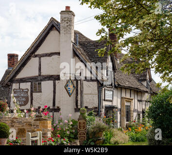 The Fleece Inn, a pub owned by the National Trust, Bretforton, near ...
