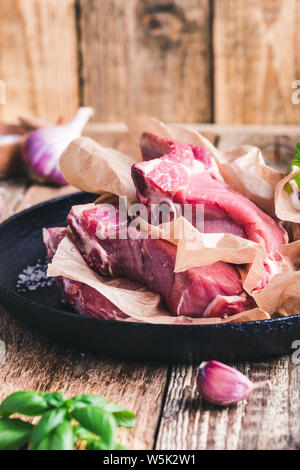 Raw fresh beef steak. Selective focus Stock Photo - Alamy