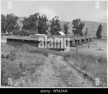 [Barracks buildings, Camp Elliott, San Diego County, California.] Stock ...
