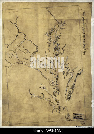 Map of eastern Virginia Stock Photo - Alamy