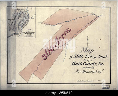 Map of 360 acres of land, lying in Bath County, Va., the property of W ...