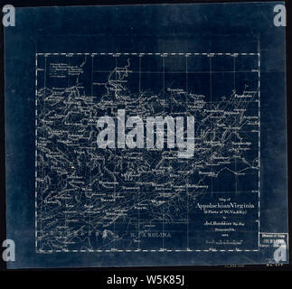 Map of Appalachian Virginia (& parts of W. Va. & Ky Stock Photo - Alamy